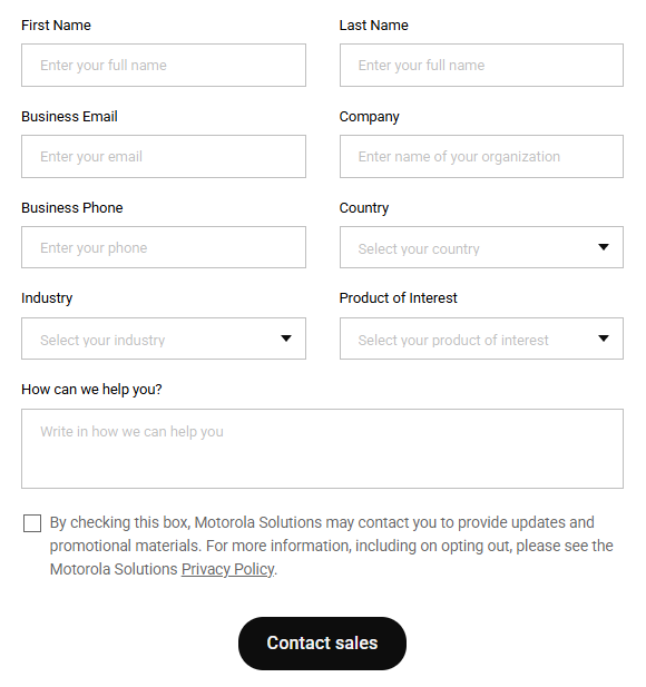 How to submit Contact Sales Form