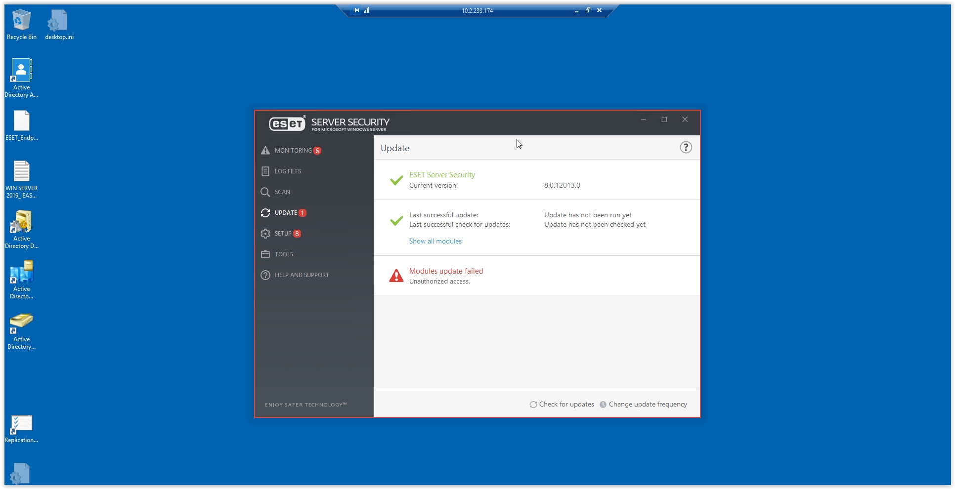 Linux and Windows Servers not updating ESET signatures after GBR#813 ...