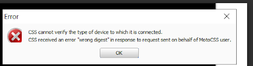 CSS Software Error: CSS cannot verify the type of device to which it is ...