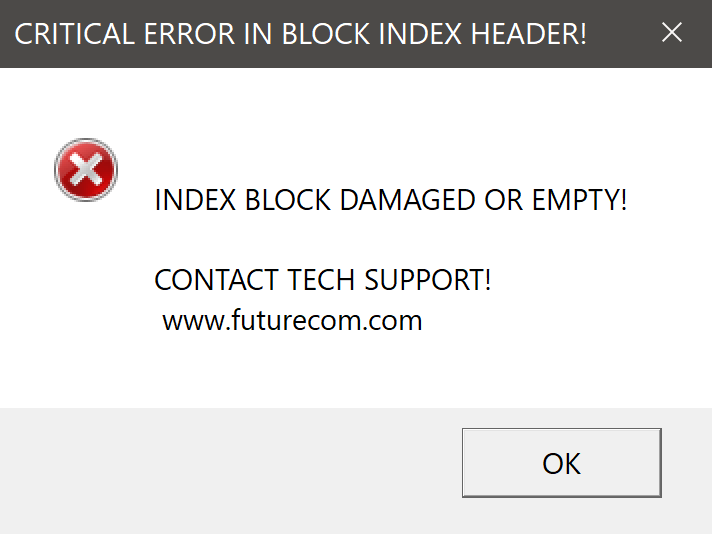 EEPROM Critical Error on PDR8000