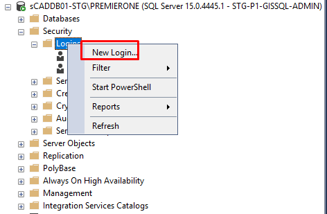P1CAD: How to create a new SQL user