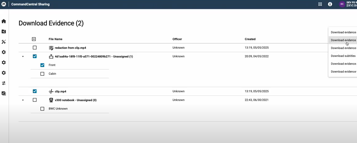 CC Sharing - Downloading Single Files from Large Shared Packages