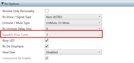 Why can't I adjust the Squelch (Fine Tune) in my mobile radio?
