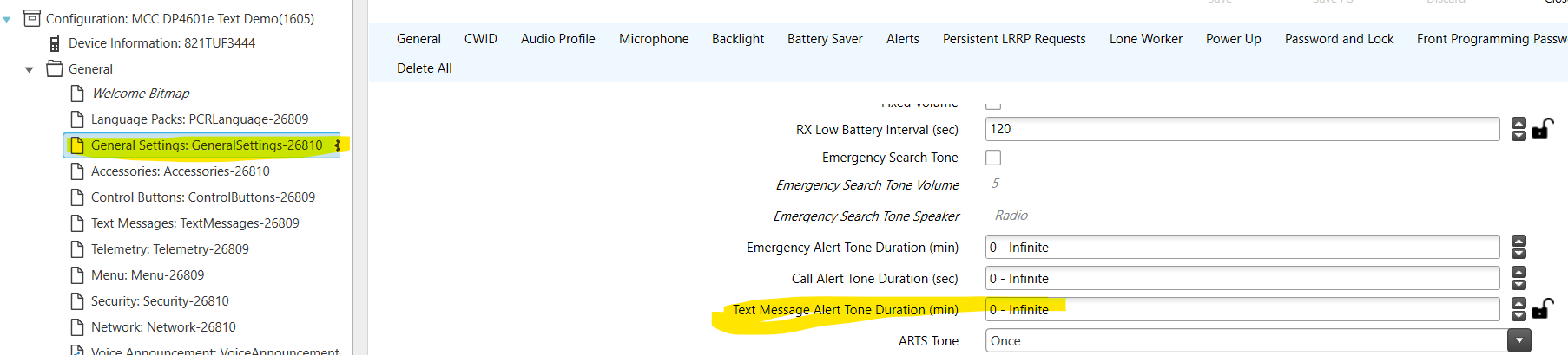 MOTOTRBO : Mobile Radio Text Messaging Alert Tone Configuration