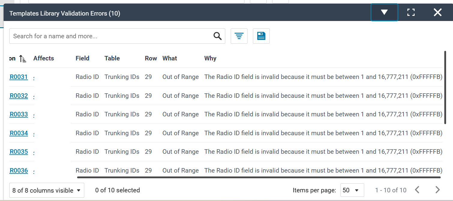 RadioCentral Templates Library Validation Error: The Radio ID field is ...