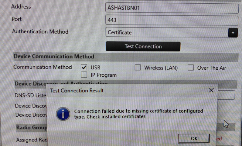 MOTOTRBO: RM Client and Device Monitor are unable to connect to the RM ...