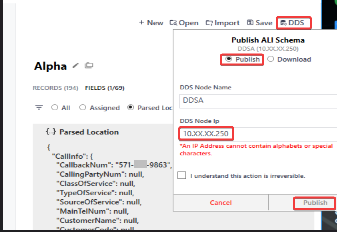 Vesta API parsing schema file creation and modification ...