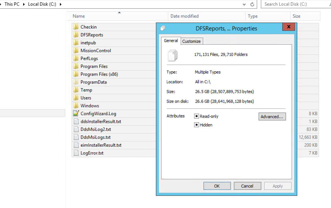 Free Disc Space is less than 10 on drive - Files size on the Disk ...