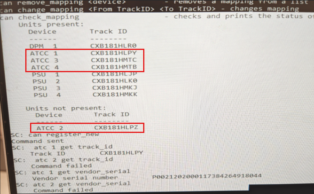 ATCC Serial Number Visibility Issue Resolution