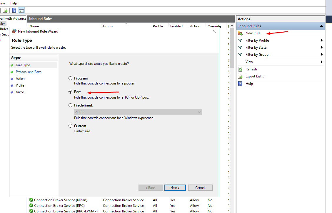 P1 CAD: How to modify Windows Firewall rules on a Windows Operating System