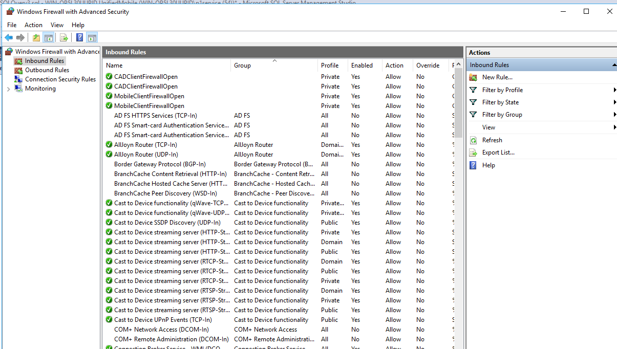 P1 CAD: How to modify Windows Firewall rules on a Windows Operating System