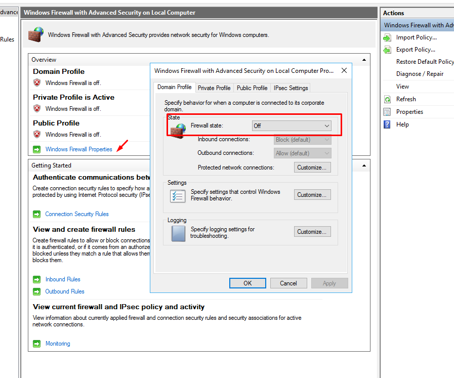 P1 CAD: How to modify Windows Firewall rules on a Windows Operating System