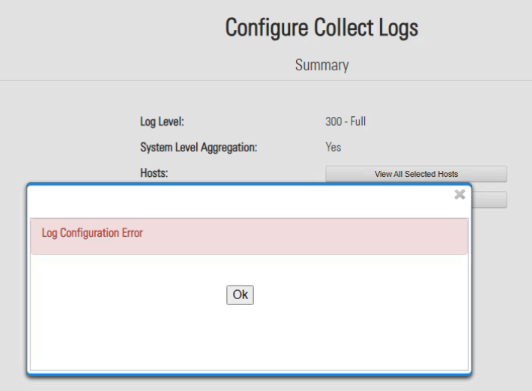 Log Configuration Error observed in DESU