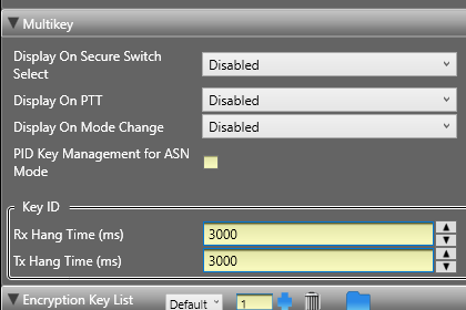 APX Radio Encryption Key Displayed on Receive