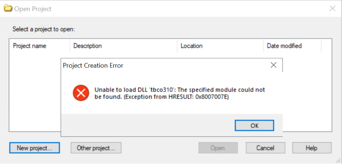 After installing STS for MC-EDGE, attempting to download in STS results ...