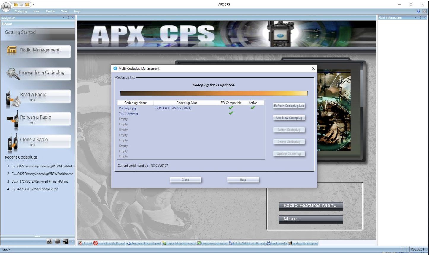 How to Enable Multi-Codeplug Programming in APX CPS